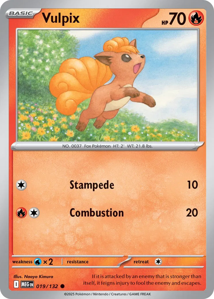 Vulpix 019/132 - Mega Evolution - Reverse Holofoil